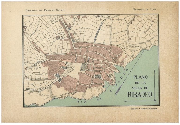 PLANO DE RIBADEO.- AÑO 1928 - Ribadeo Historia y Emigración